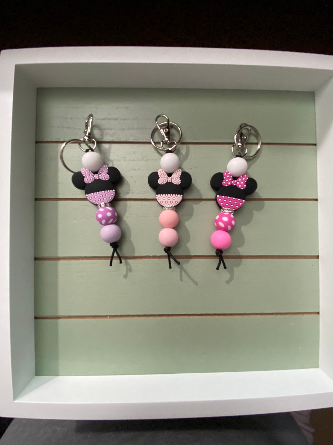 Ready to Ship Adorable Mouse Beaded Keychain/beaded Mini Keychain ...