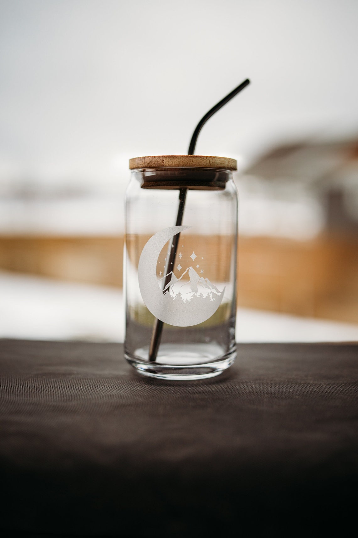 Iced Coffee Can With Lid and Straw Beer Can Glass Soda Can | Etsy