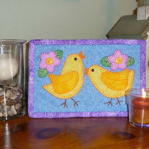 PDF Pattern for Chicks Mug Rug, Easter Mug Rug Pattern, Chicks Mini ...