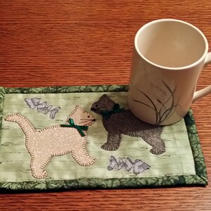 PDF Pattern for Cookie Cutter Cats Mug Rug, Christmas Mug Rug Pattern ...
