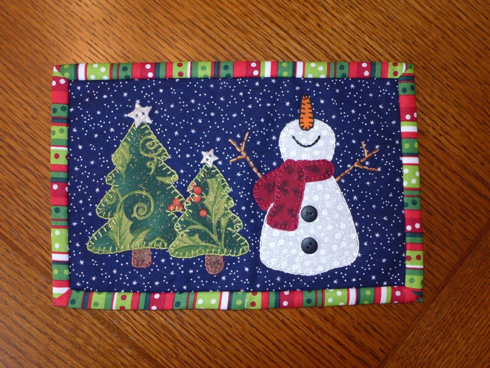PDF Pattern for Christmas Mug Rug, Snowman Mug Rug Pattern, Snowman ...