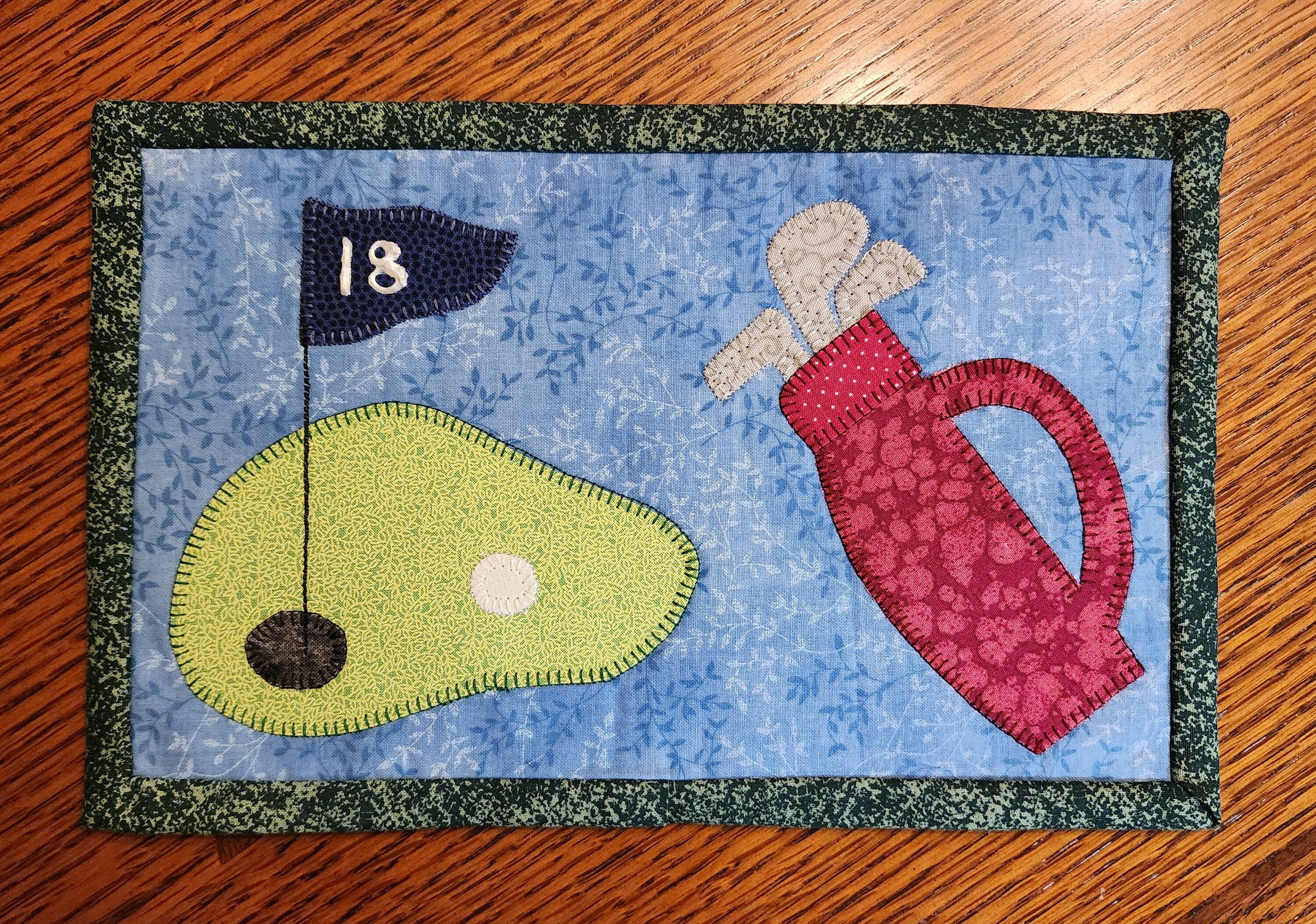 PDF Pattern for Golf Mug Rug, Vacation Mug Rug Pattern, Golf Mini Quilt ...