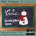 PDF Pattern for Snowman Mug Rug, Christmas Mug Rug Pattern, Let It Snow ...