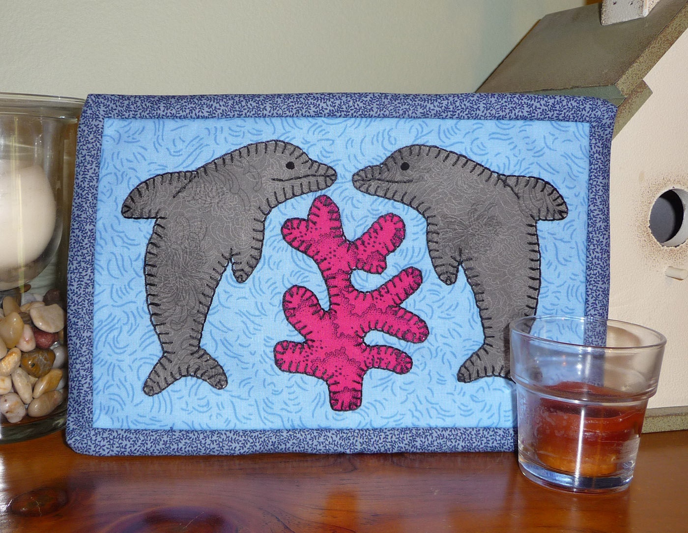 PDF Pattern for Dolphin Mug Rug, Dolphin Mug Rug Pattern, Nautical ...