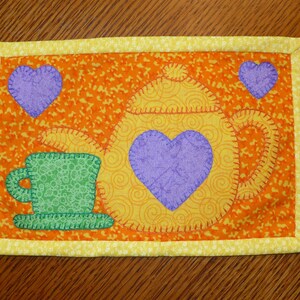 PDF Pattern for Tea Time Mug Rug, Teapot Mug Rug Pattern, Tea Mini ...