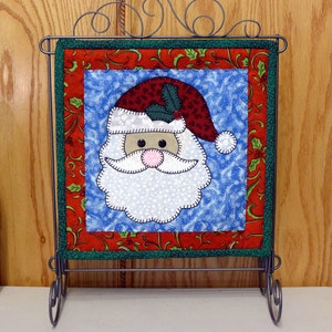 PDF Pattern for Santa Mini Quilt, Santa Appliques, Christmas Quilt ...