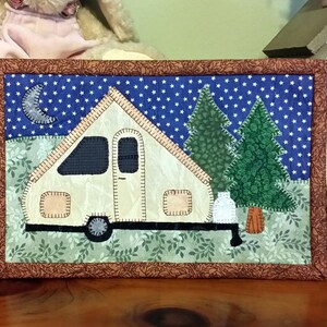 PDF Pattern for Camping Mug Rug, A Shape Camper Mug Rug Pattern, Camper ...