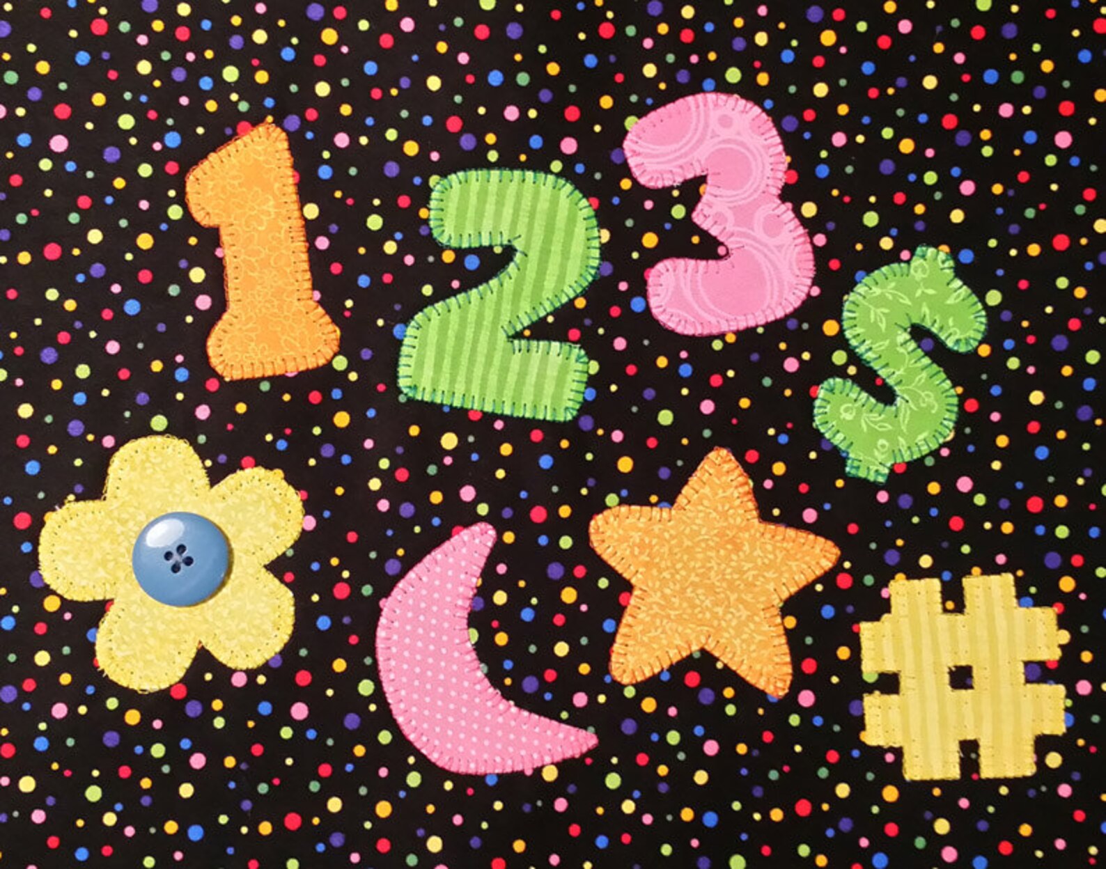 Chunky Numbers Applique Templates Symbols Applique Pattern - Etsy