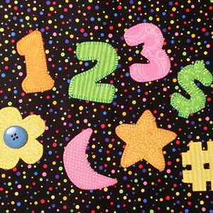Chunky Numbers Applique Templates - Symbols Applique Pattern - Numbers ...