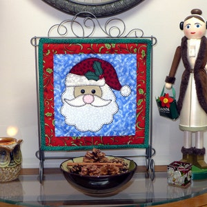 PDF Pattern for Santa Mini Quilt, Santa Appliques, Christmas Quilt ...