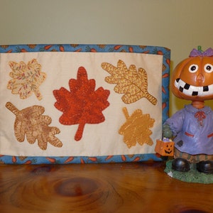 PDF Pattern for Fall Leaves Mug Rug, Autumn Mug Rug Pattern, Leaf Mini ...