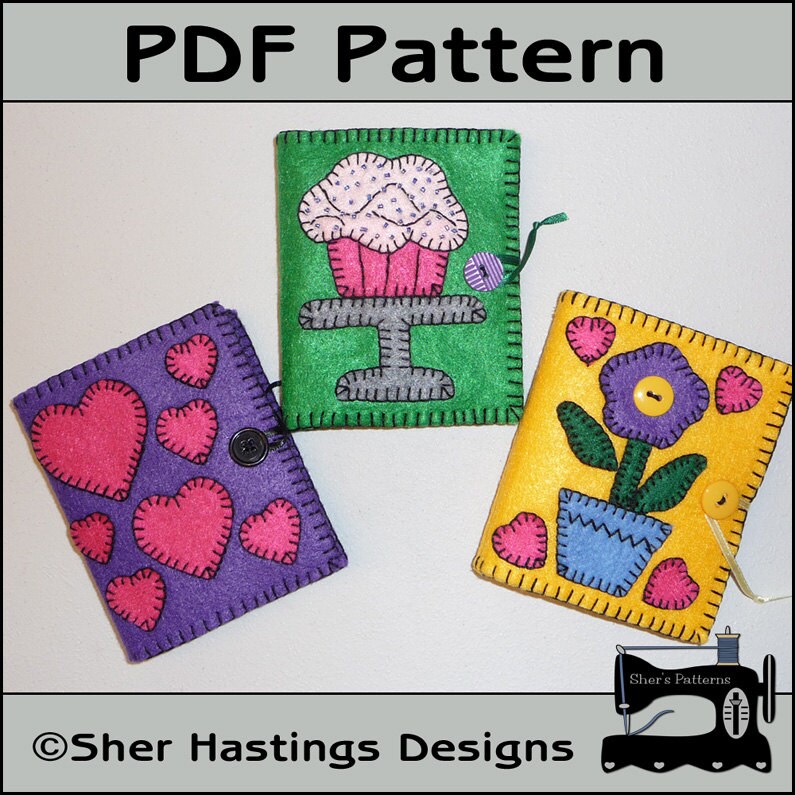 PDF Pattern for Felt Gift Card Holder, Credit Card Holder, Felt Wallet ...
