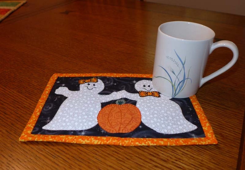 PDF Pattern for Halloween Mug Rug Ghost Mug Rug Pattern - Etsy