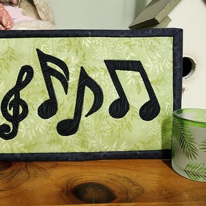 PDF Pattern for Music Notes Mug Rug, Music Mini Quilt Pattern, Music ...