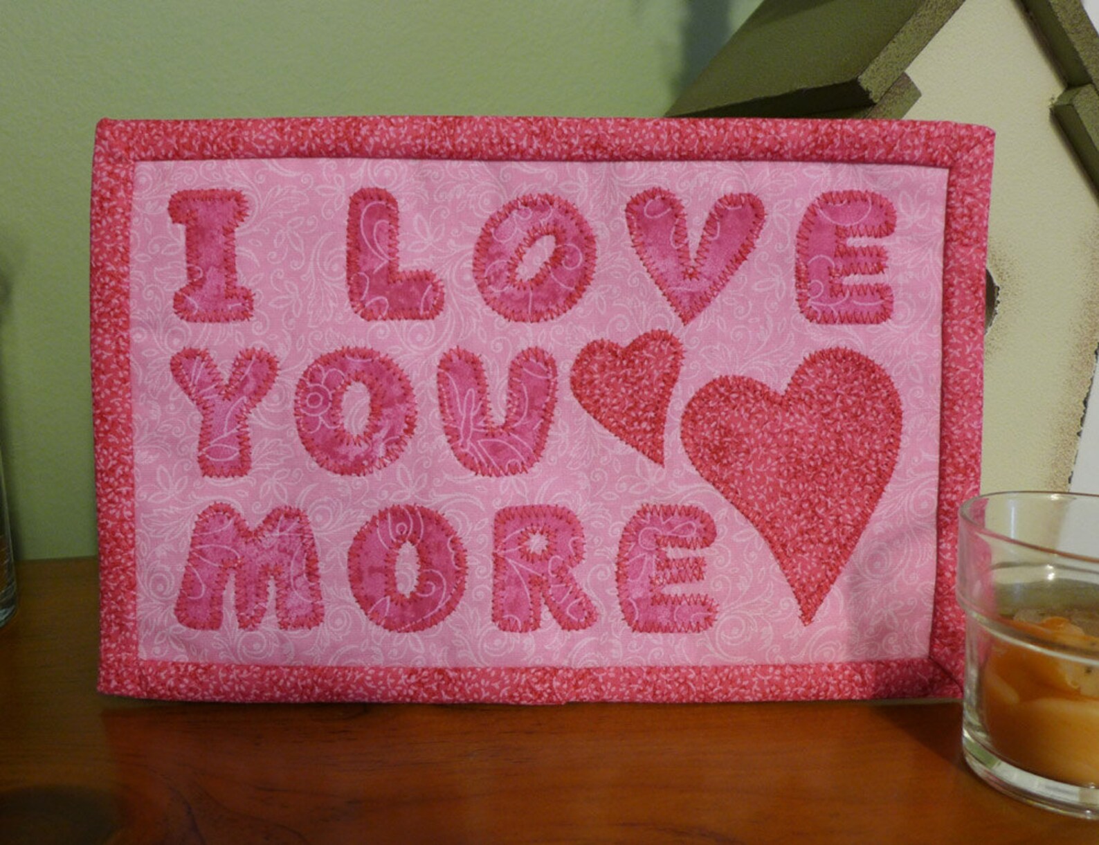 PDF Pattern for Love You More Mug Rug Valentine Mug Rug - Etsy