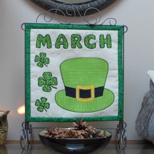 PDF Pattern for March Quilt Block of the Month, Applique Quilt Pattern ...