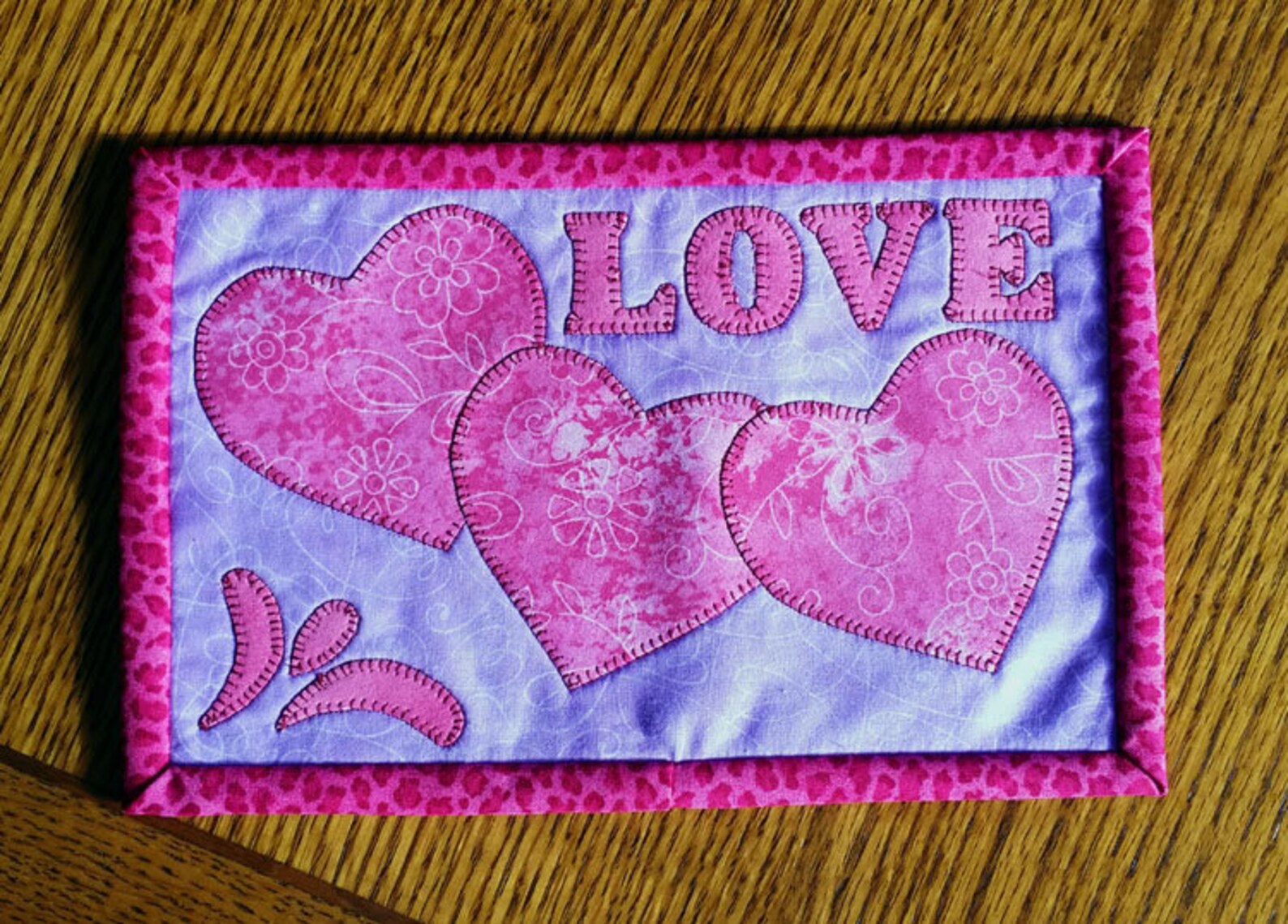 PDF Pattern for Valentine Hearts Mug Rug Valentine Mug Rug | Etsy