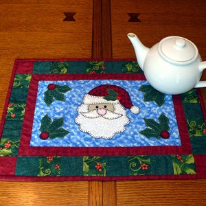 PDF Pattern - Santa Table Runner, Christmas Table Runner, Christmas ...