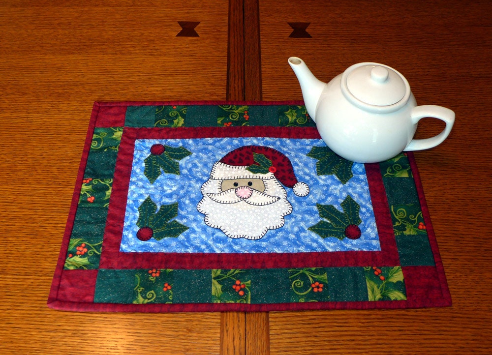 PDF Pattern - Santa Table Runner, Christmas Table Runner, Christmas ...
