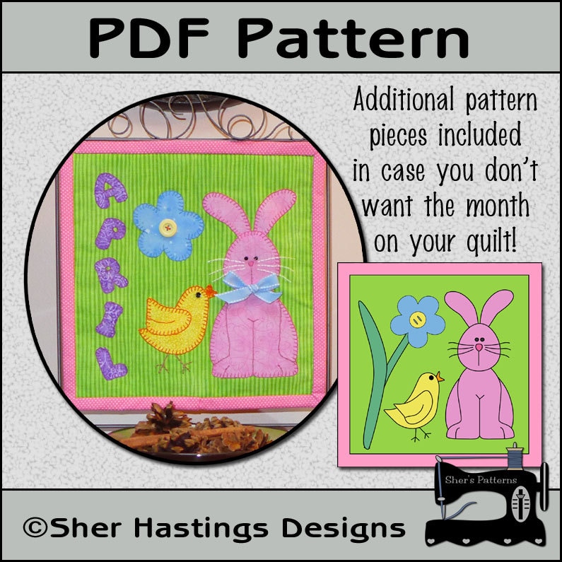 PDF Pattern for April Quilt Block of the Month Easter - Etsy