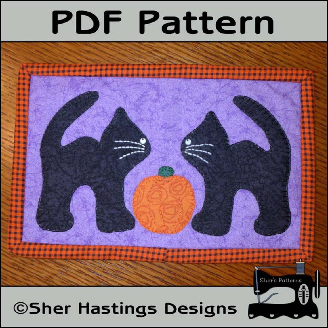 PDF Pattern for Halloween Mug Rug Bundle Vol 1 Mug Rug - Etsy