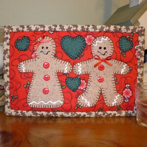 PDF Pattern for Gingerbread Mug Rug, Christmas Mug Rug Pattern ...