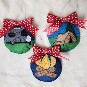 PDF Pattern for Felt Camping Ornaments, Camper Ornament, Camping ...