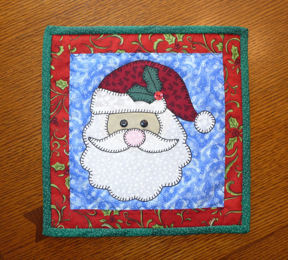 PDF Pattern for Santa Mini Quilt Santa Appliques Christmas - Etsy