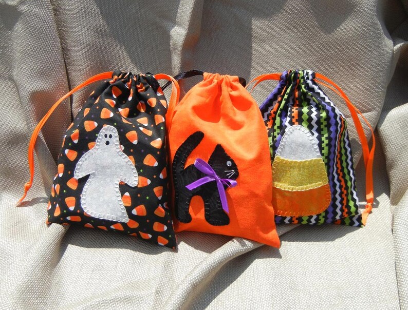 PDF Pattern for Halloween Treat Bag, Halloween Favor Bag, Halloween ...