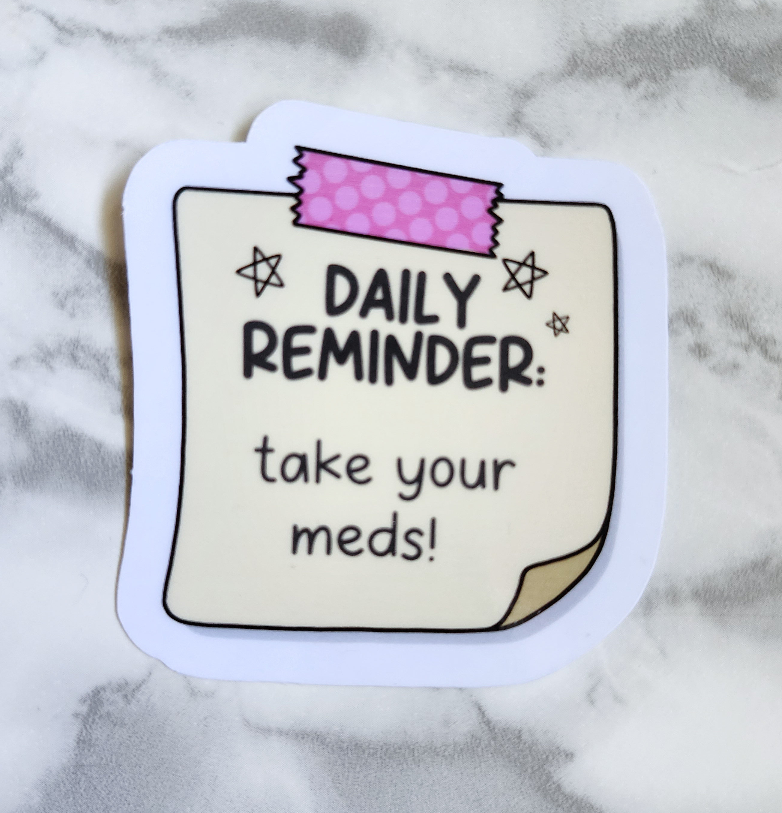 Medication Reminder Die Cut Sticker Sticky Note Daily Reminder Take ...