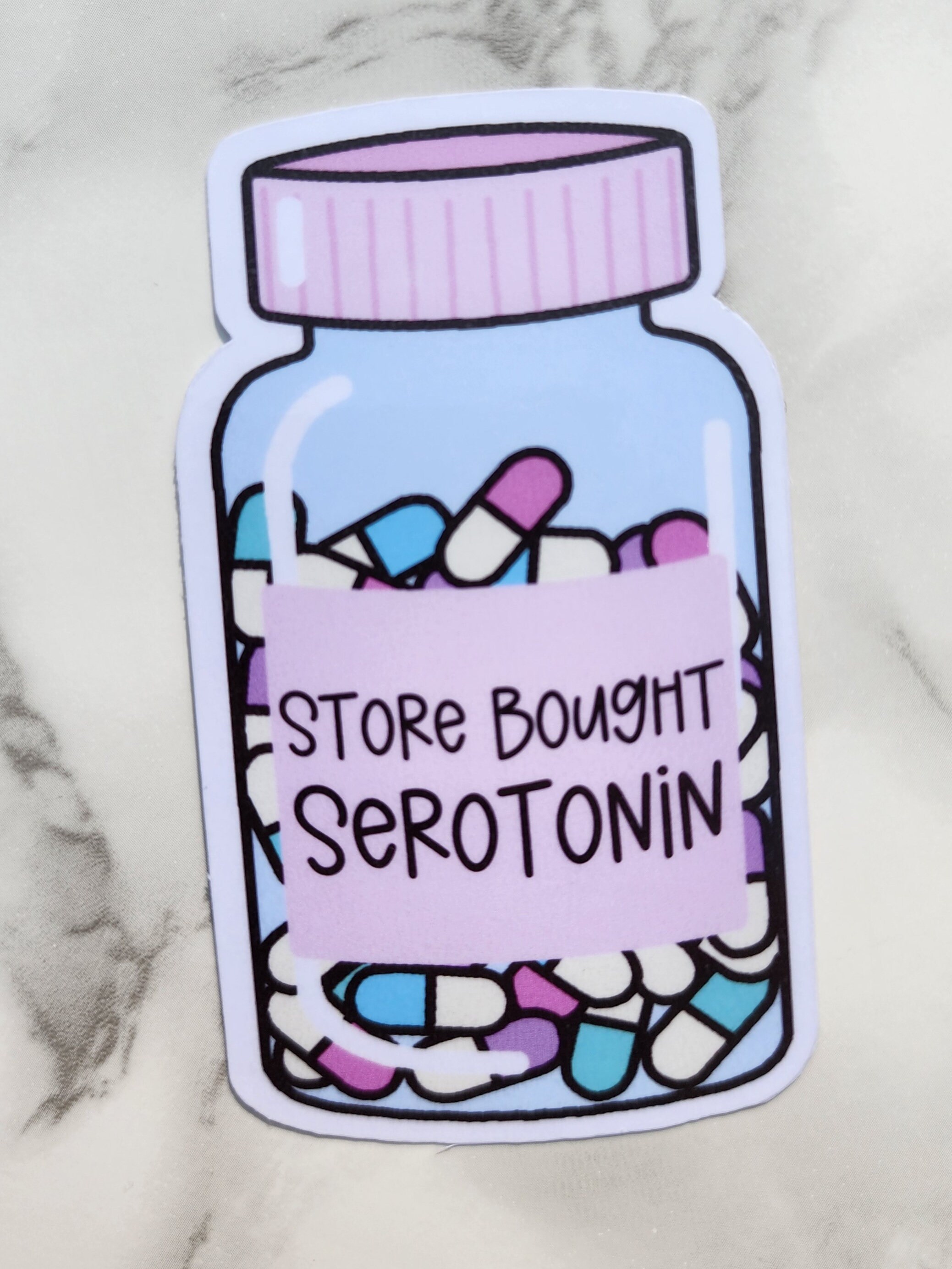Store Bought Serotonin Sticker Die Cut Mental Health Cute - Etsy