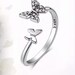 925 Silver Butterfly Ring/ Butterfly Adjustable Finger - Etsy