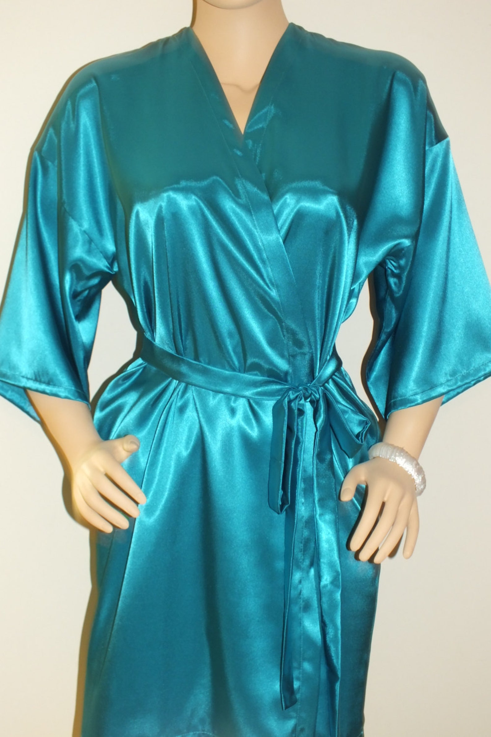 Emerald Green robeTeal Robe Bridal party robes getting | Etsy