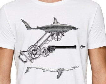Shark Attack T Shirt - Etsy