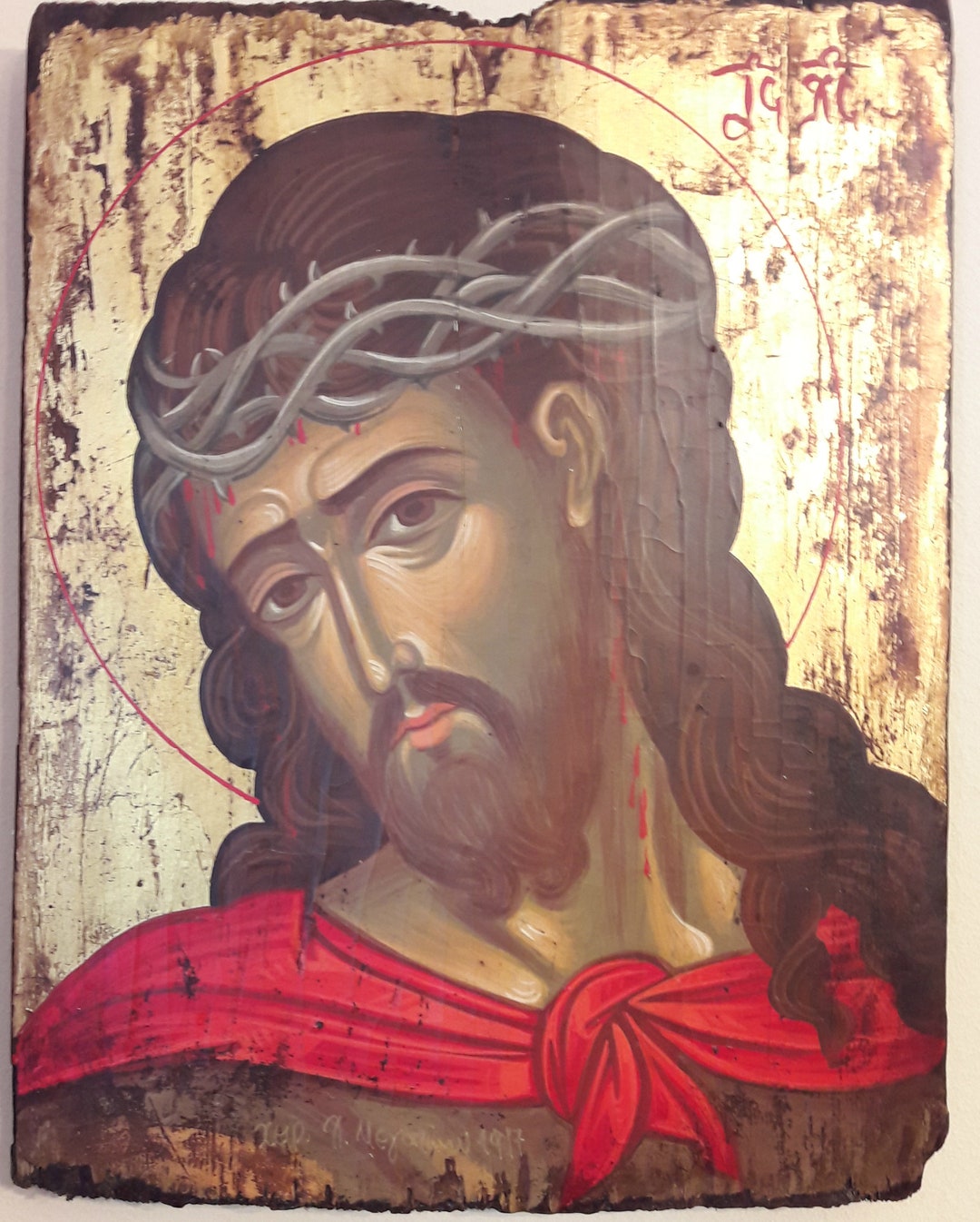 Agiography.original HAND PAINT Icon.jesus Christ.byzantine Orthodox ...