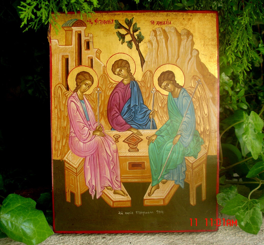Icon.byzantine Icon.holy Trinity Angel.greek Icon.archangel - Etsy
