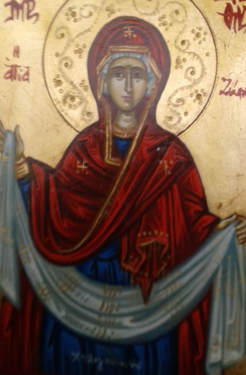 Religieuze iconen. Heilige Maagd Maria-ZONE Orthodoxe Griekse | Etsy