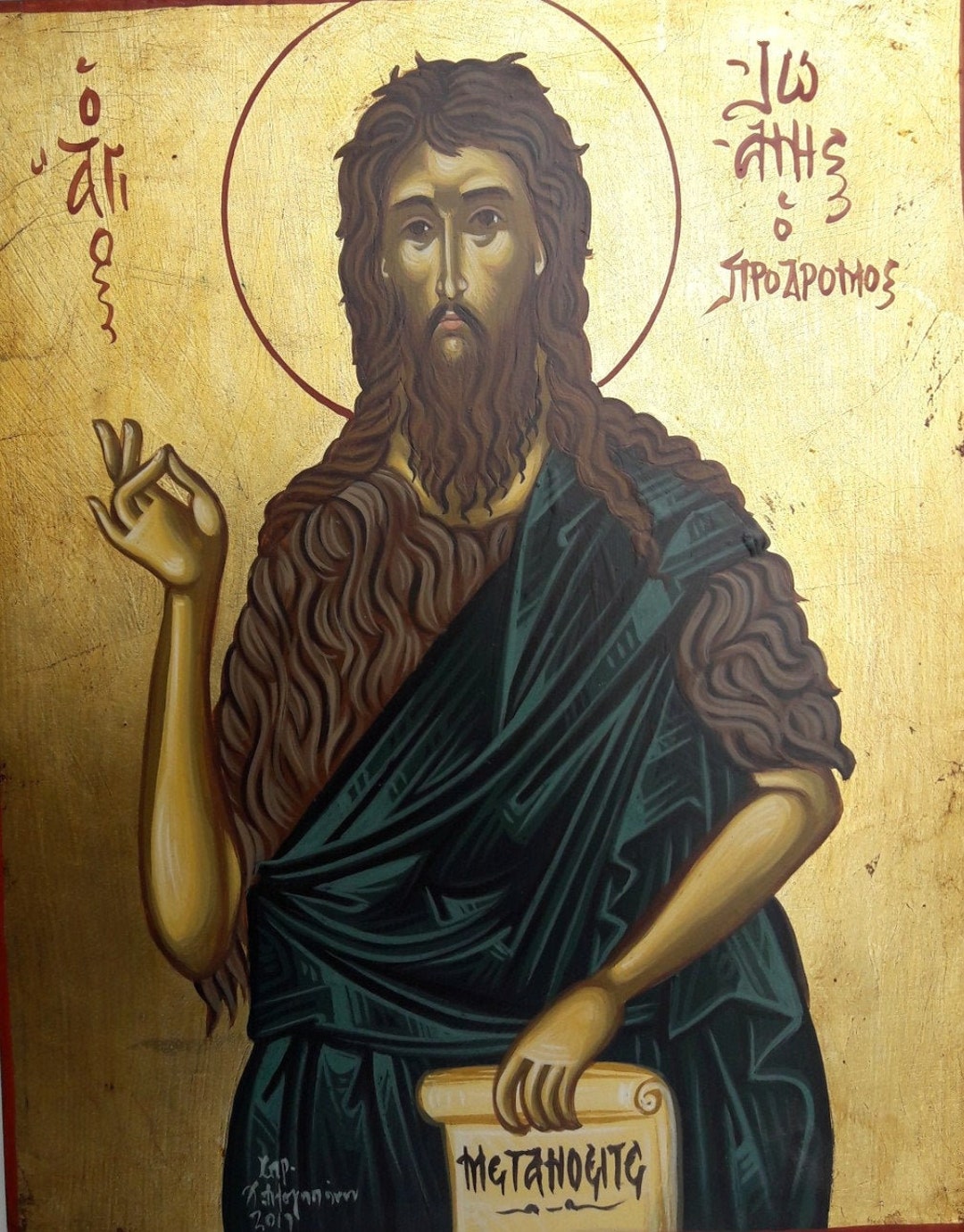 Saint John.original Hand Painted Icon.byzantine-orthodox Icon St.john ...