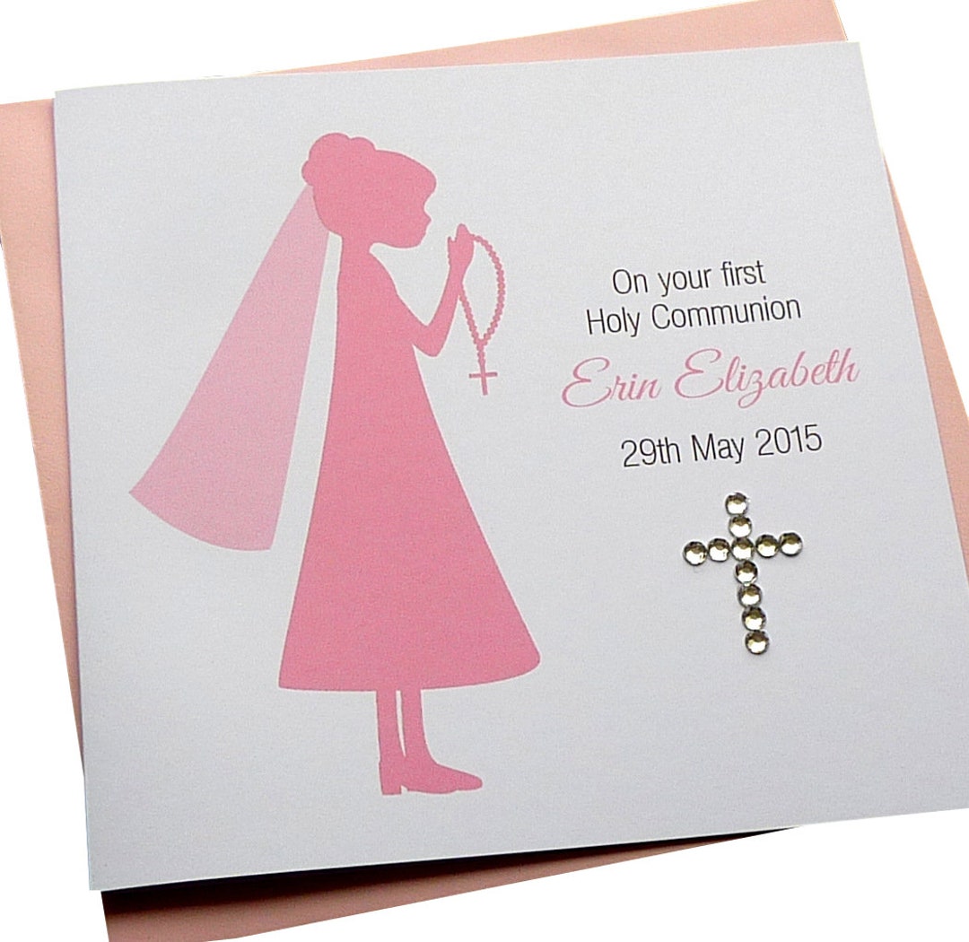 Personalised Handmade First Communion Card / Boys or Girls Available ...