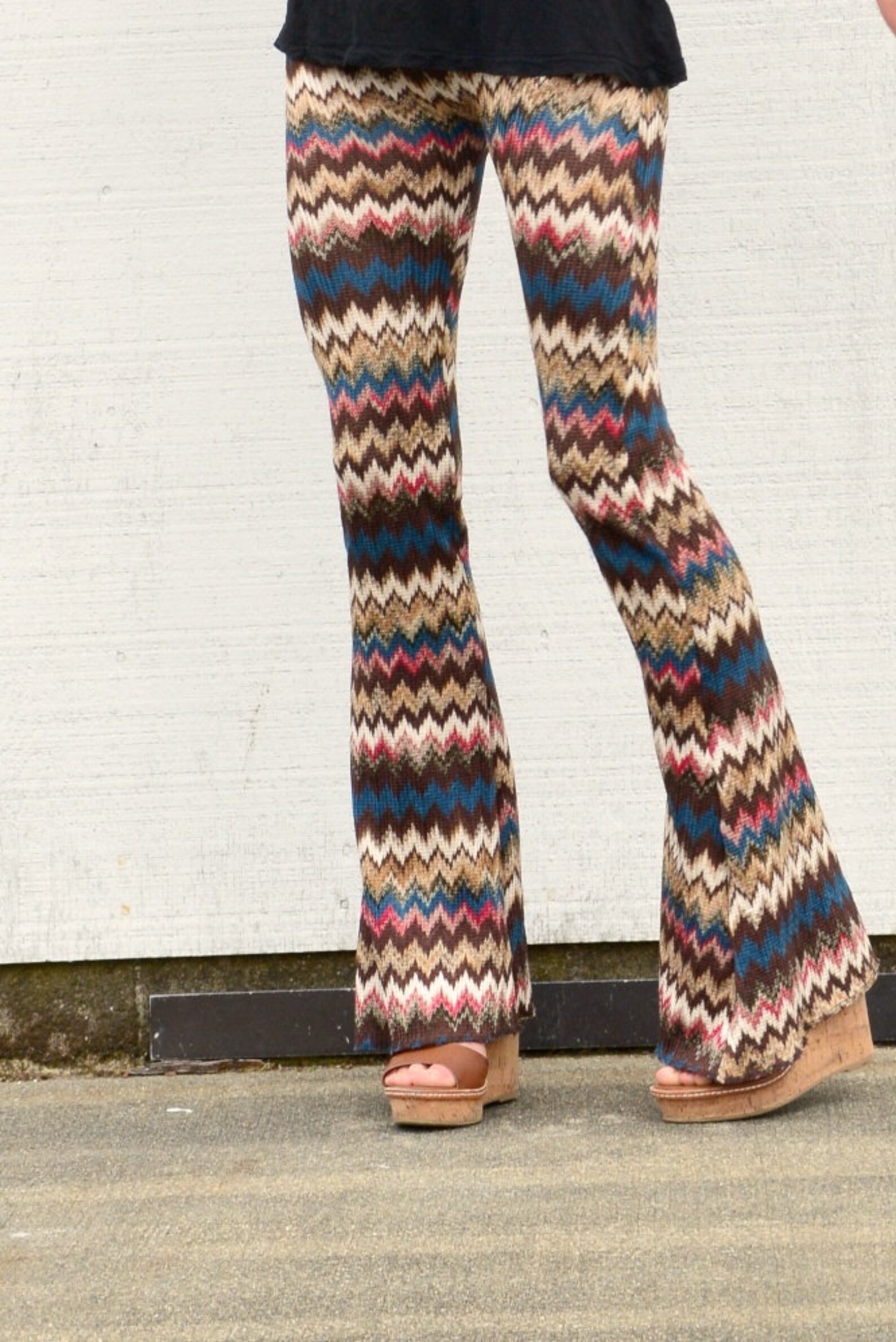 CROCHET KNIT CHEVRON Stripe Boho Beach Gypsy Festival Dance Stretch ...