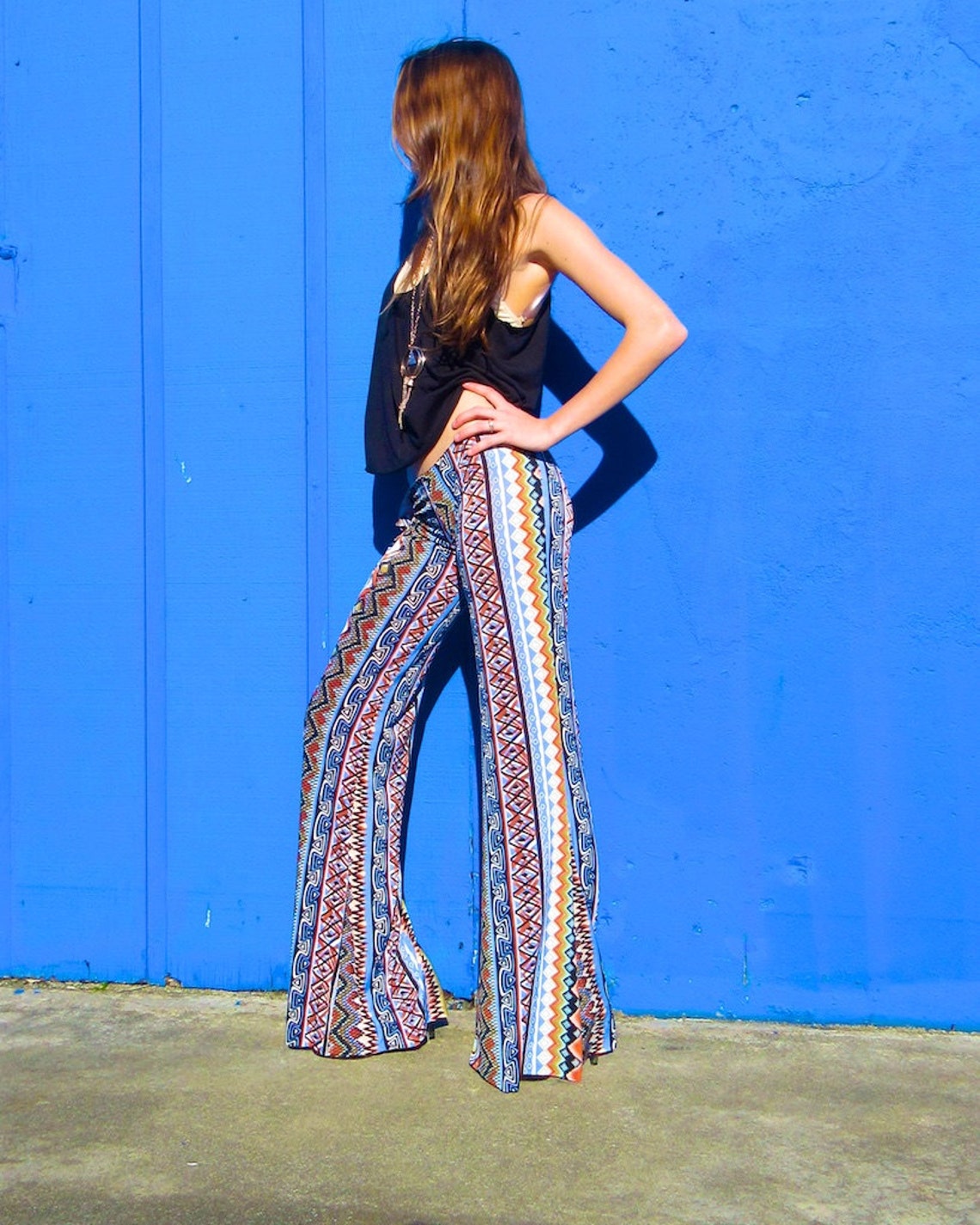 AZTEC TRIBAL STRIPE Flare Leg Gypsy Hippie Retro Festival Yoga - Etsy