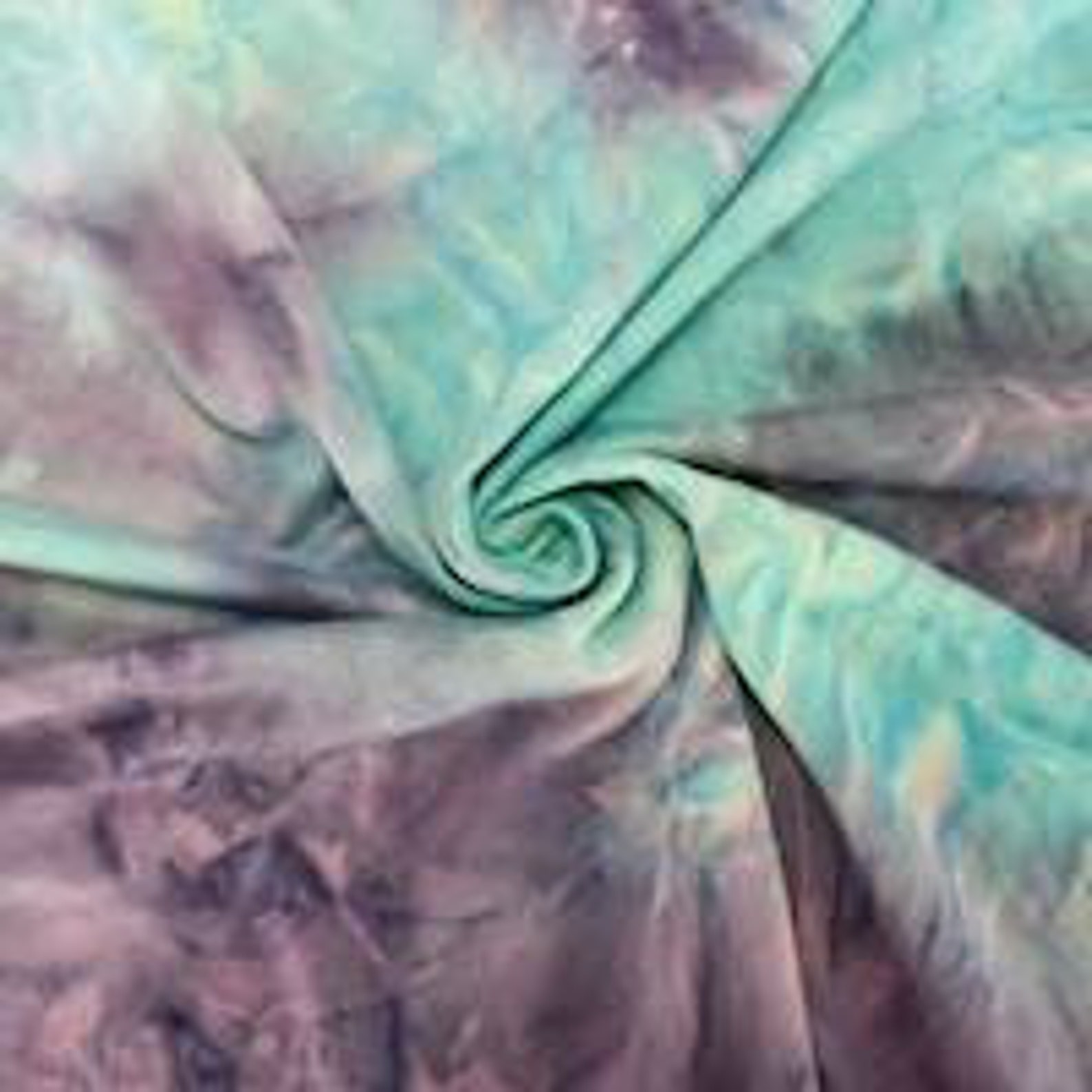 MERMAID 70's Blue Green Tie Dye Hippie Dance Chic Casual Sexy Elegant ...