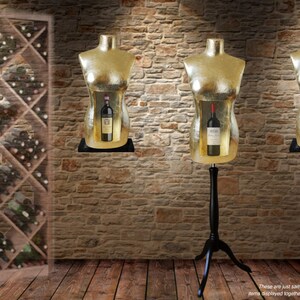 GOLD Female Bust Mannequin Showcase Display Exclusive Furniture Case ...
