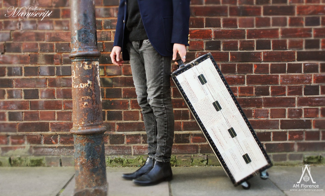 Luxury Portable Liquor Cabinet Suitcase: Manuscript Design, Handmade in ...