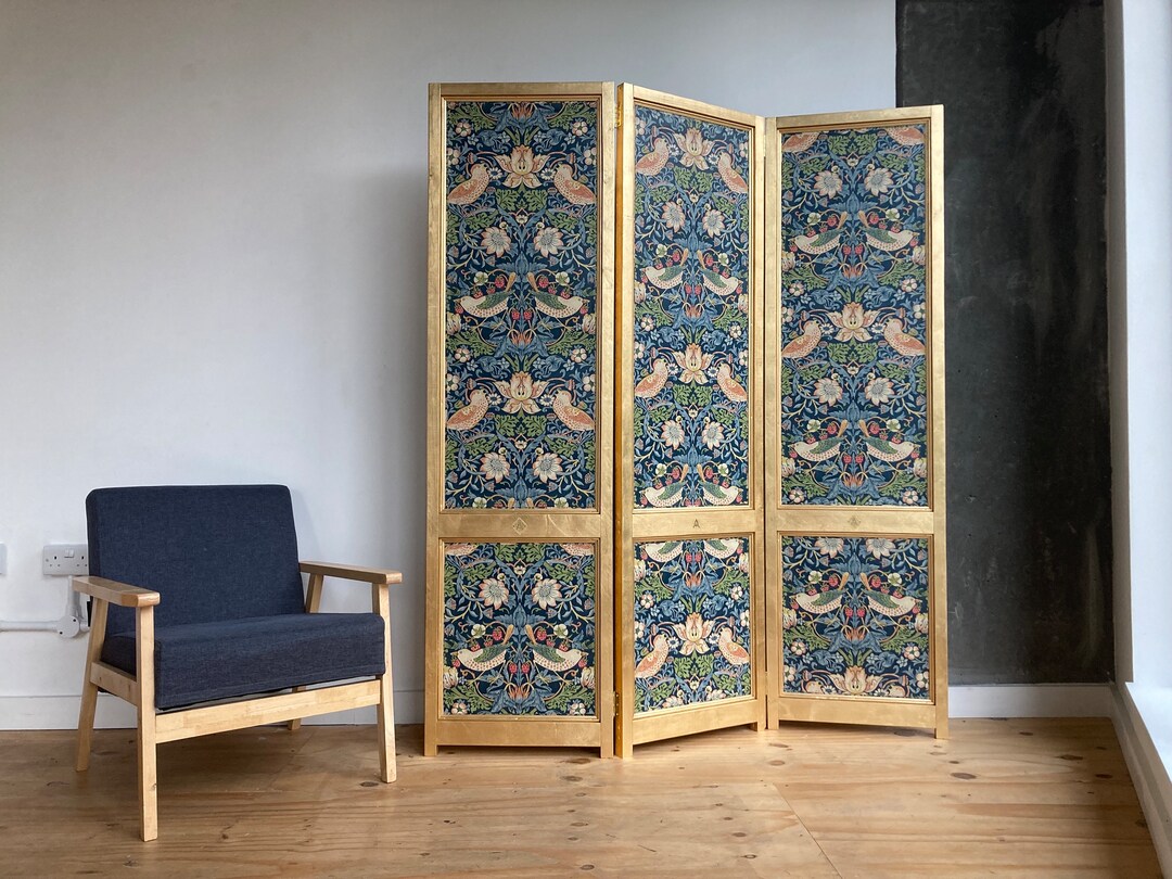 Strawberry Thief Room Divider Folding Screen | William Morris Wallpaper ...