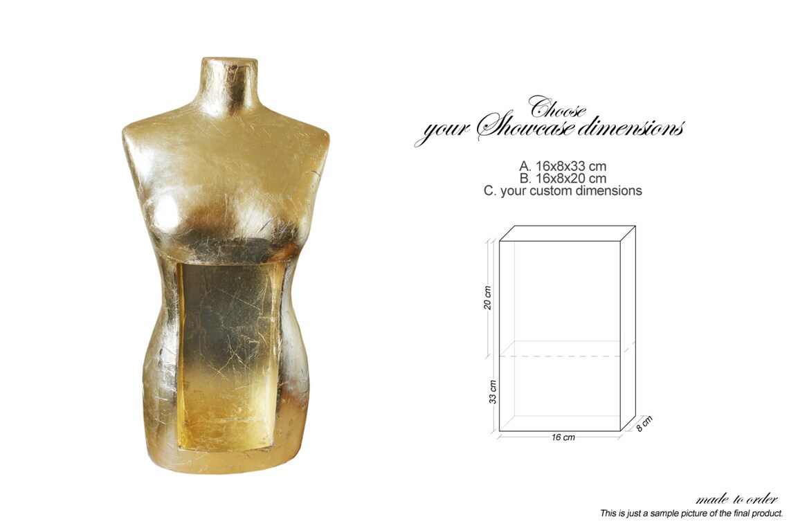 GOLD Female Bust Mannequin Showcase Display Exclusive - Etsy