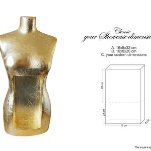GOLD Female Bust Mannequin Showcase Display Exclusive Furniture Case ...