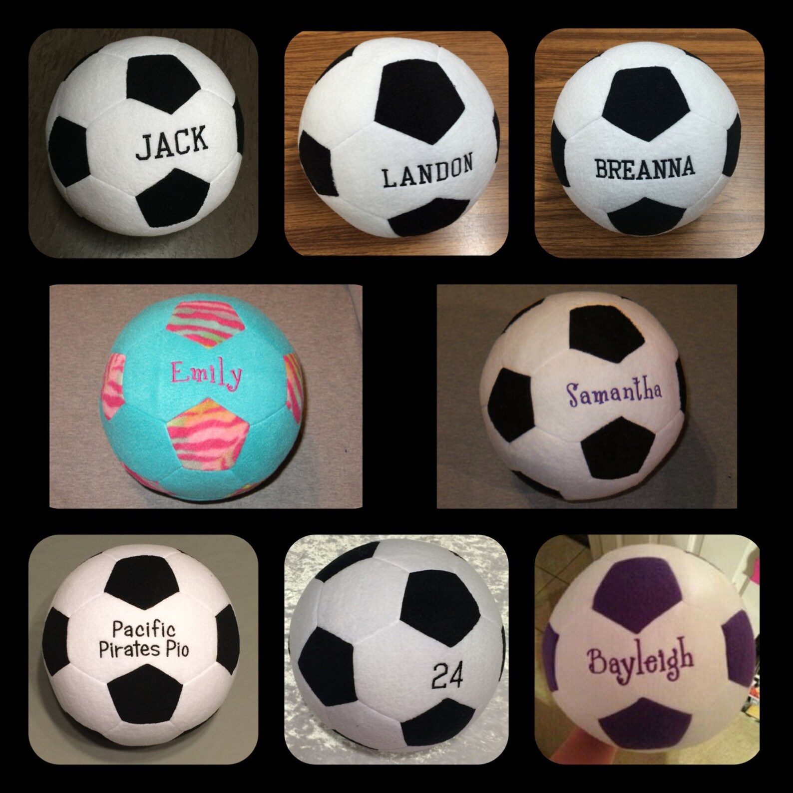 Embroidered Plush Soccer Ball | Etsy