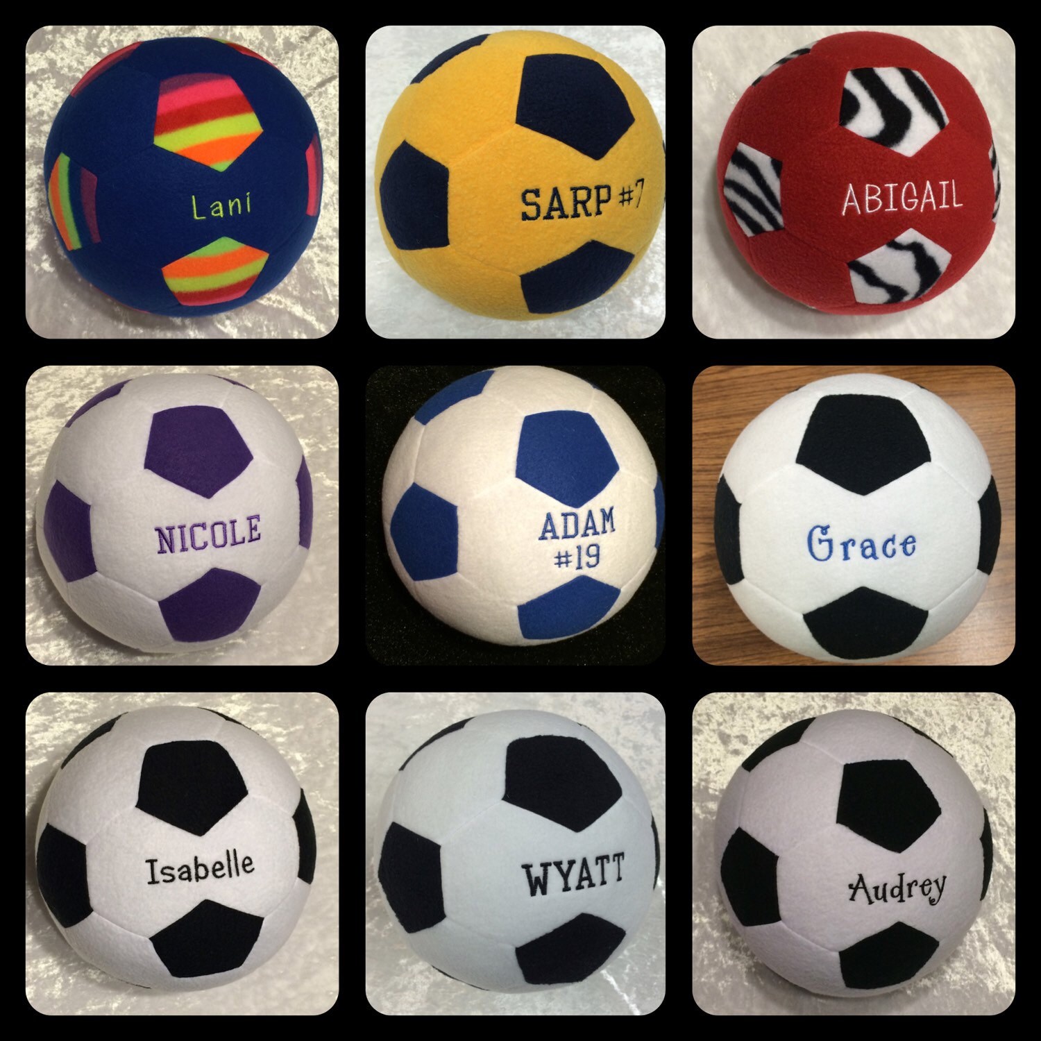 Embroidered Plush Soccer Ball | Etsy