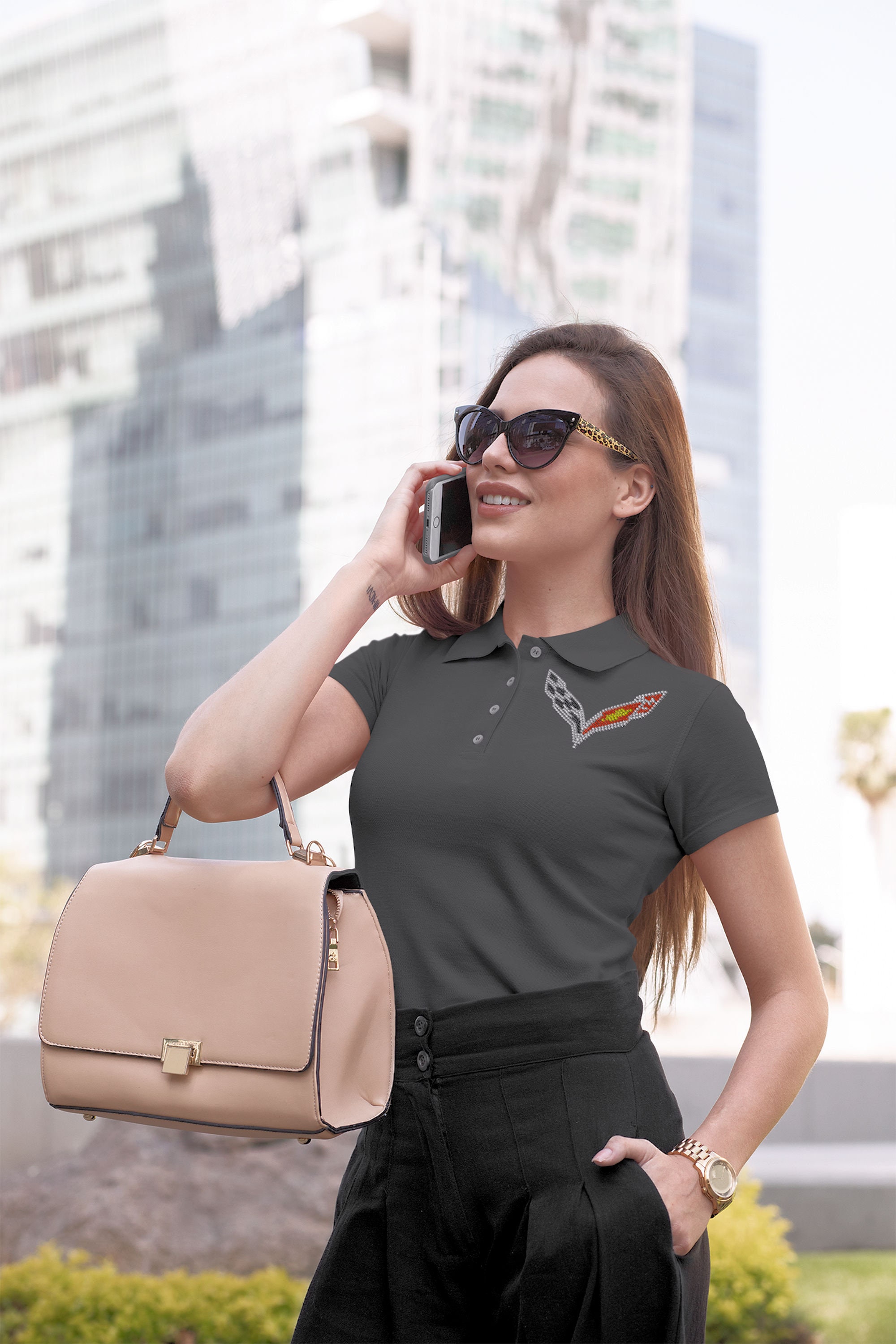 Chevrolet Corvette Emblem Mini Bling Rhinestone Design Template ...